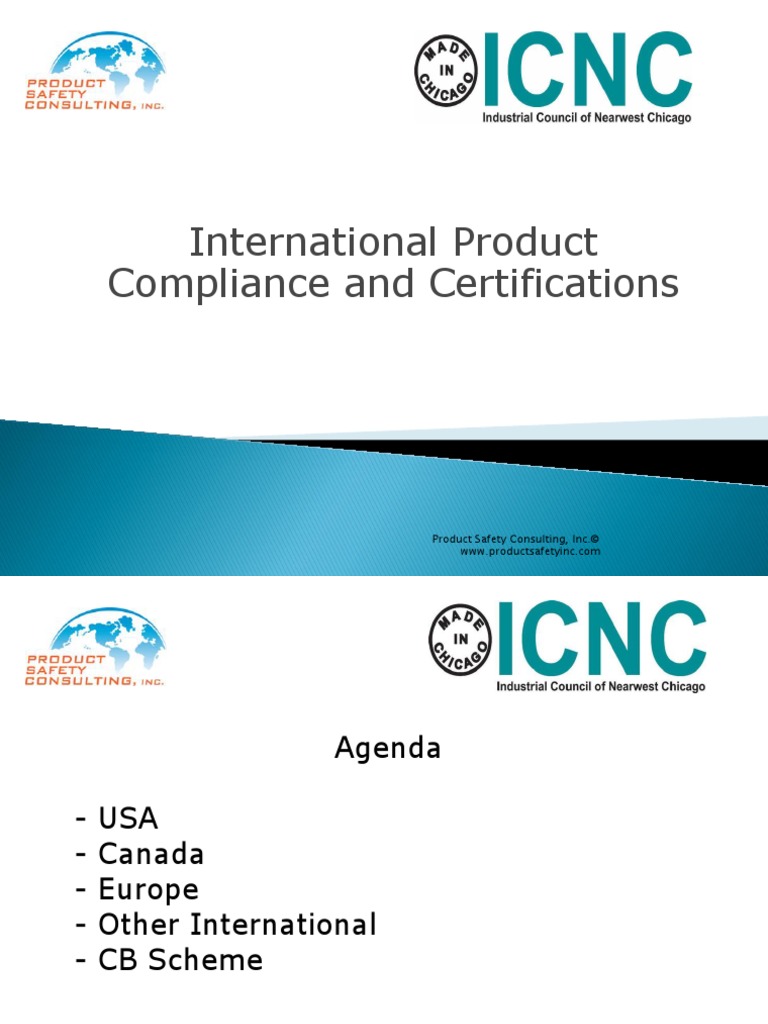 International Product Compliance and Certifications: Product Safety ...