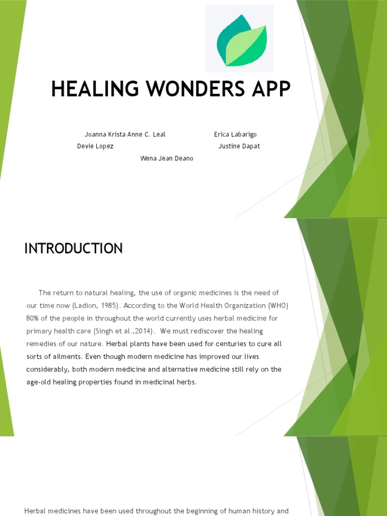 Healing Wonders App | PDF | Health Sciences | Medicine