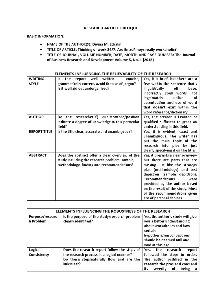 EntrePinoys and Workaholism Analysis | PDF | Survey Methodology | Theory
