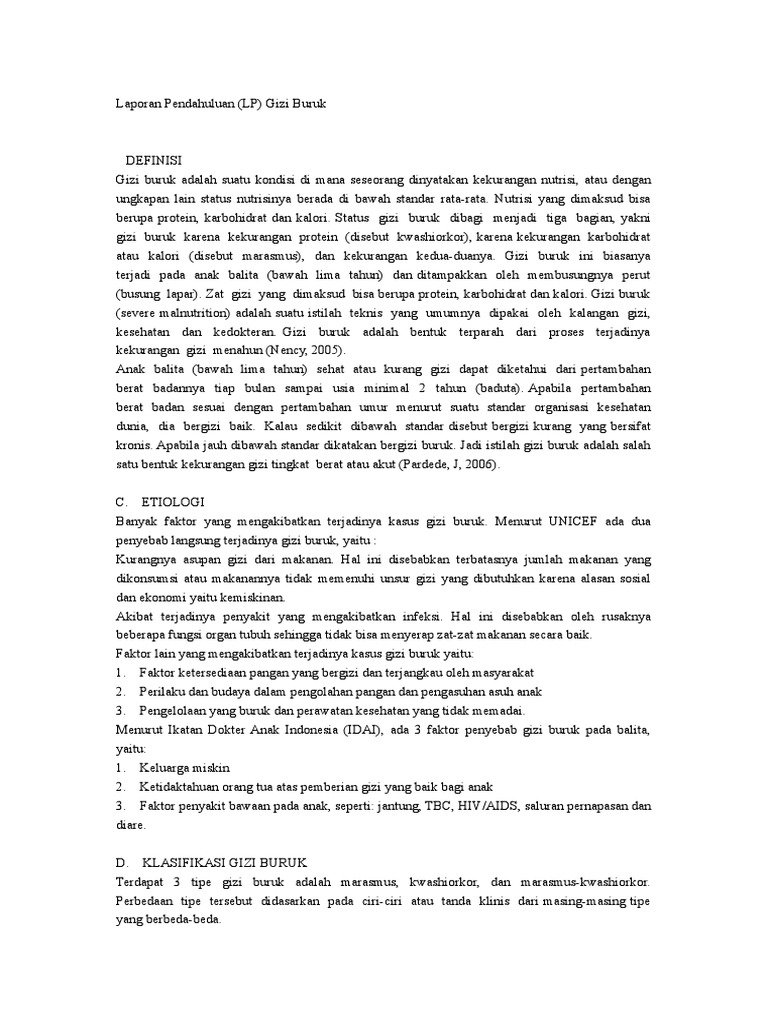 LP Gizi Buruk | PDF
