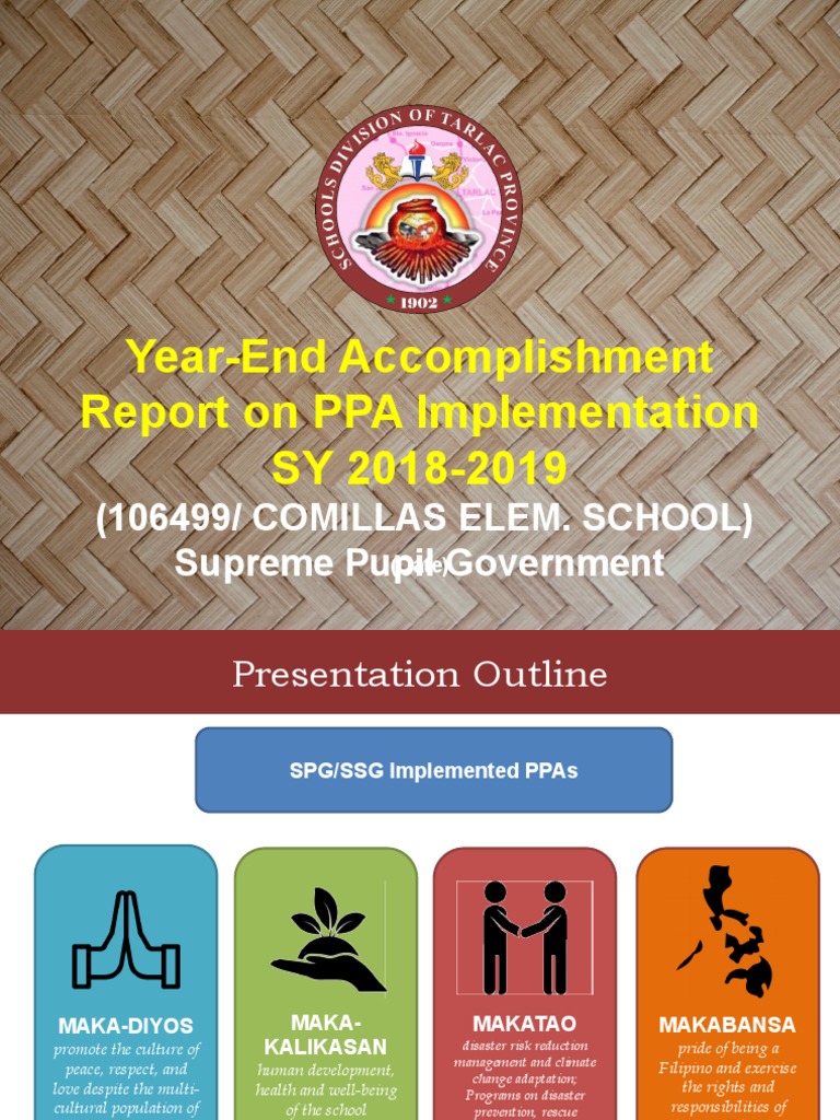 Year-End Accomplishment Report On PPA Implementation SY 2018-2019 | PDF ...