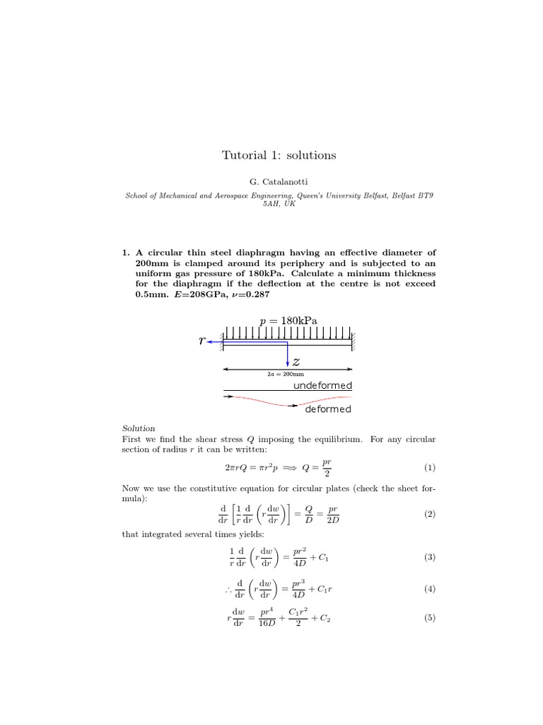 Determining Stresses in Circular Plates Under Different Loading ...