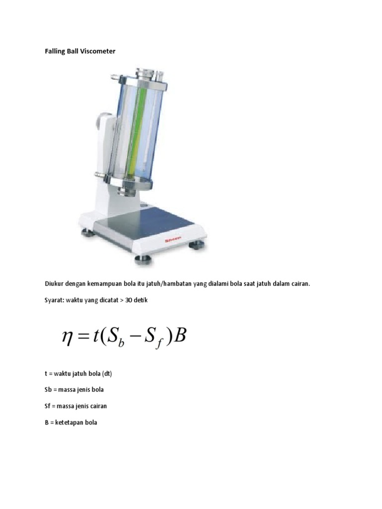 Falling Ball Viscometer | PDF