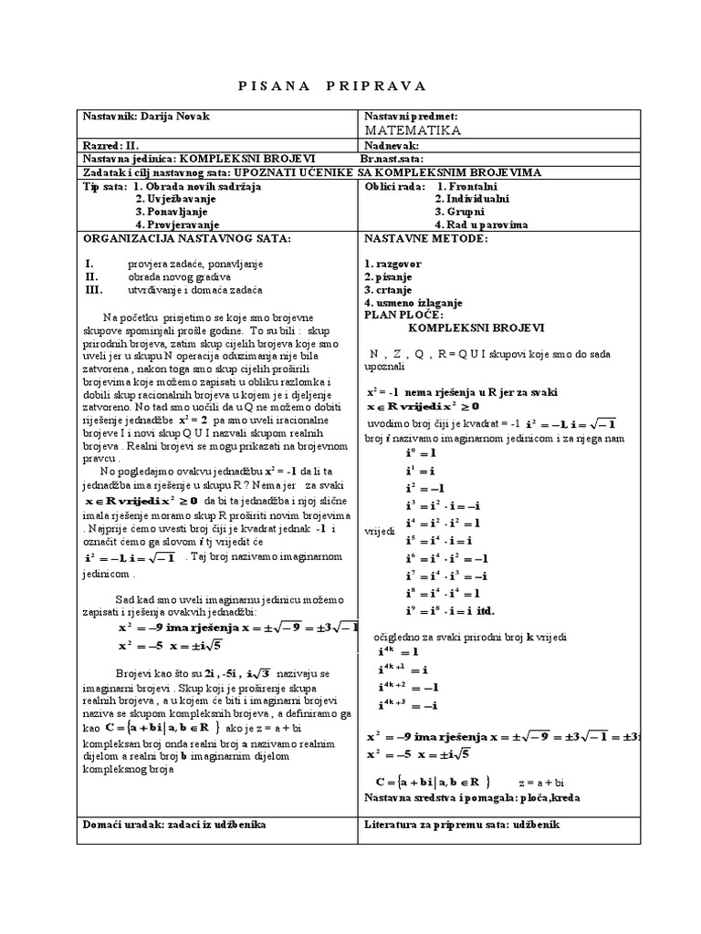 Pripreme Za Drugi Razred | PDF