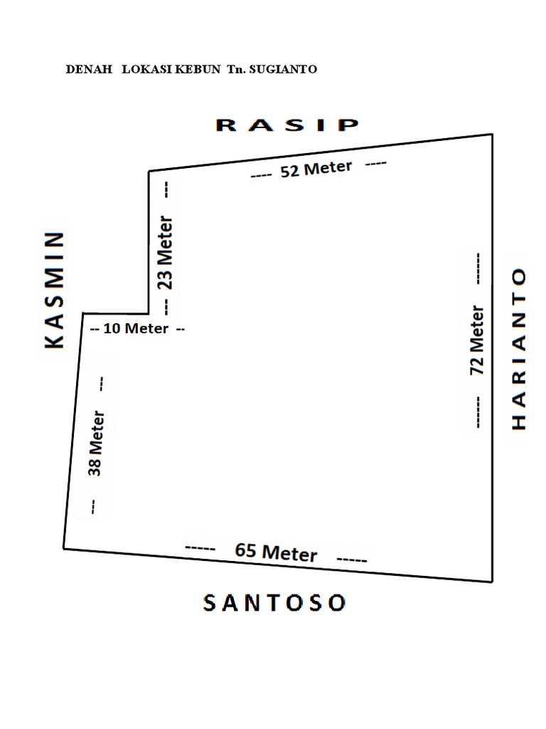 Denah Lokasi Kebun | PDF