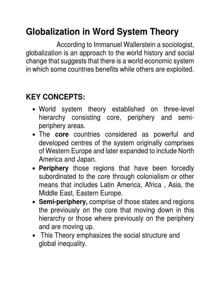 Globalization in Word System Theory | PDF