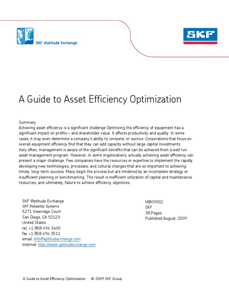 A Guide To Assett Efficiency Optimization | PDF | Reliability ...