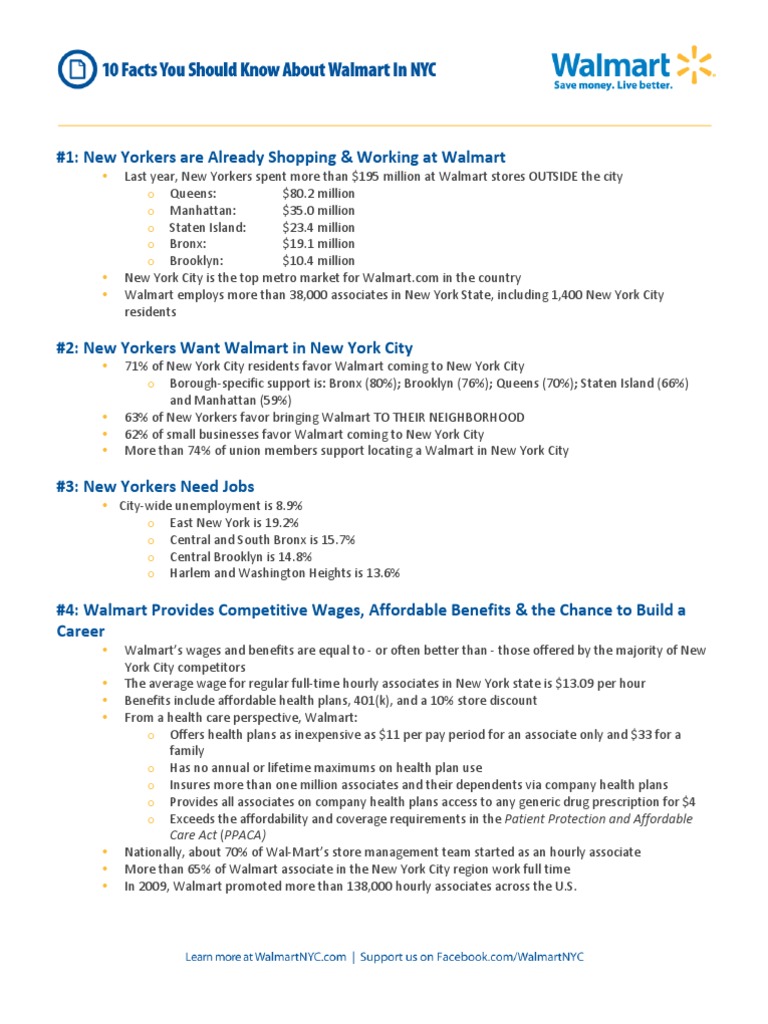 Walmart Facts Final | PDF | Walmart | Grocery Store