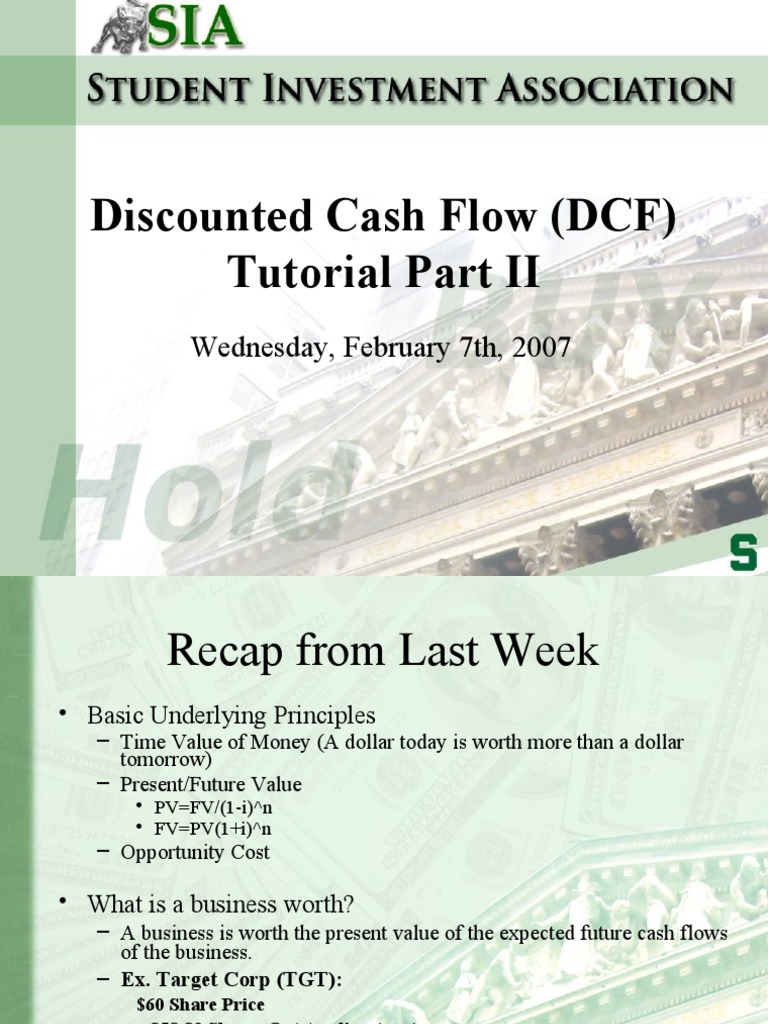 DCF Tutorial - Part II | PDF | Discounted Cash Flow | Business
