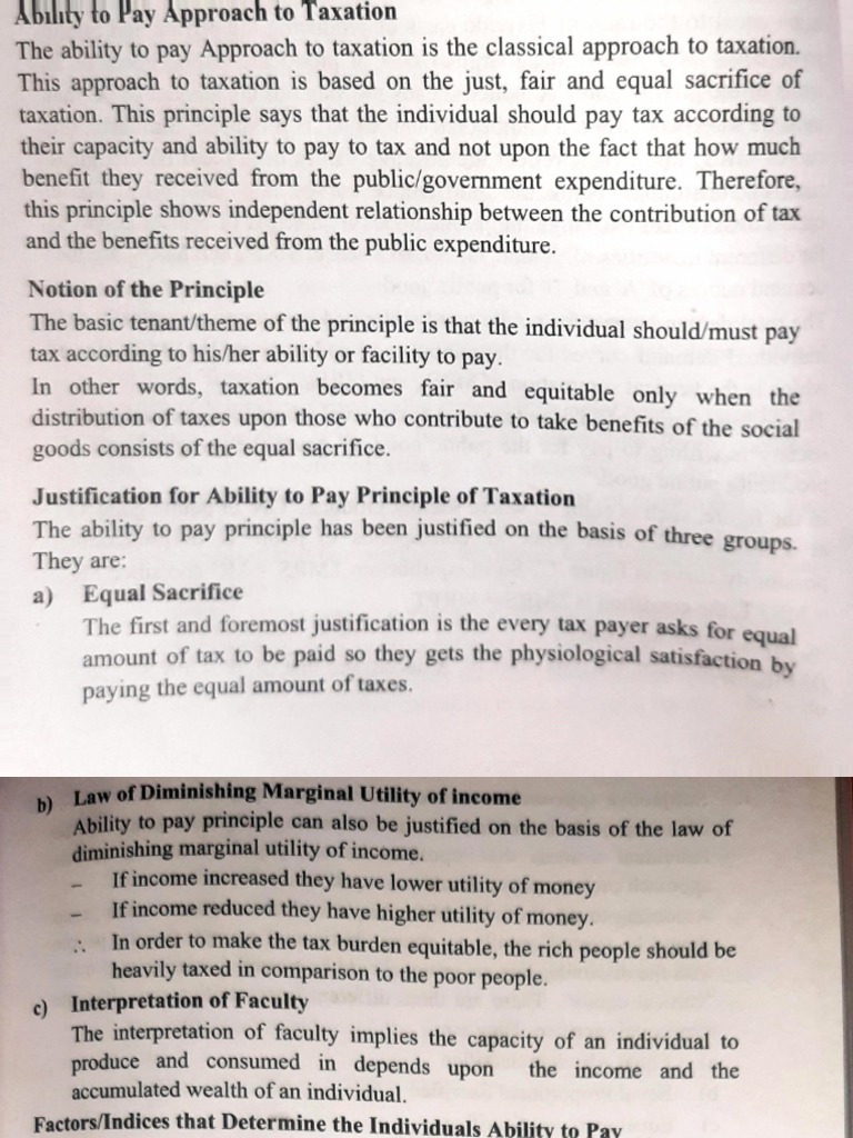 Understanding the Ability to Pay Principle | PDF | Income | Progressive Tax