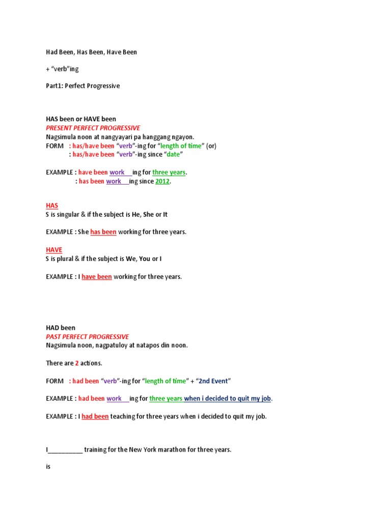 Understanding Perfect Tenses in English | PDF | Language Arts ...