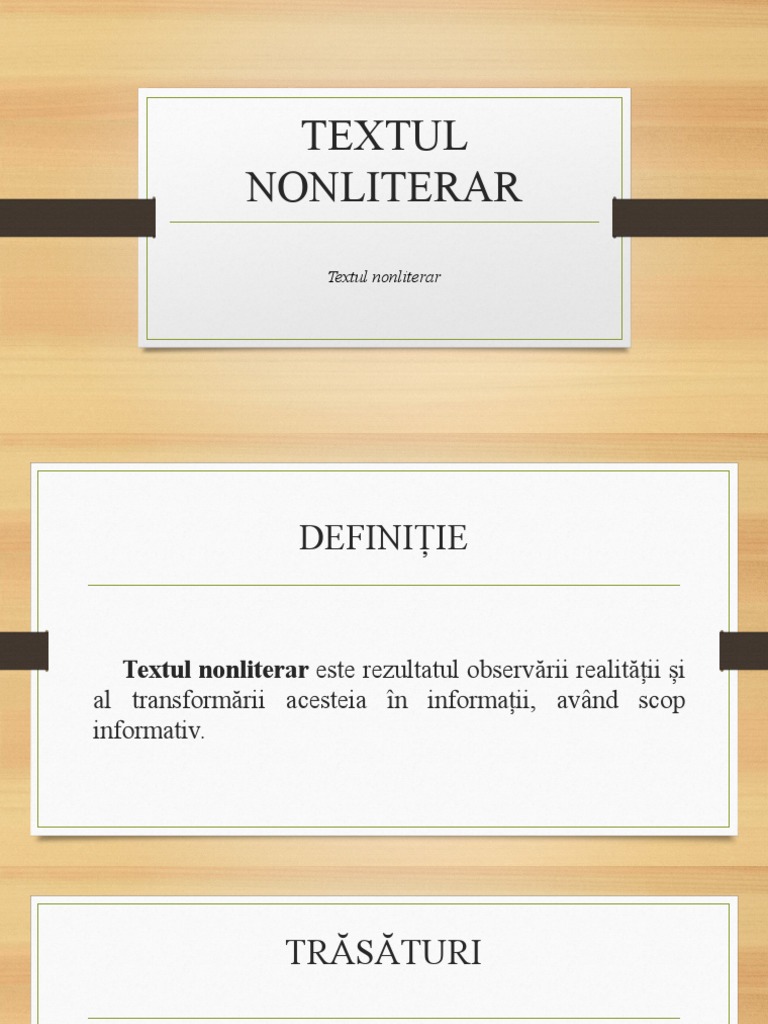 1 Textul Nonliterar | PDF