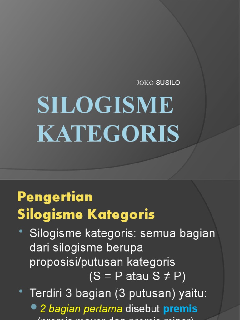10 Silogisme Kategoris | PDF