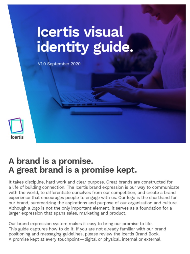 Icertis Visual Identity Guide.: V1.0 September 2020 | PDF | Composition ...