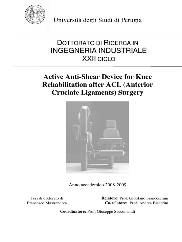 Active Anti Shear Device For Knee Rehabi | PDF | Knee | Joints