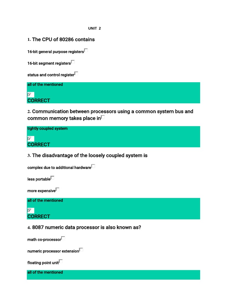 The CPU of 80286 Contains: Unit 2 | PDF | Central Processing Unit | Cpu ...