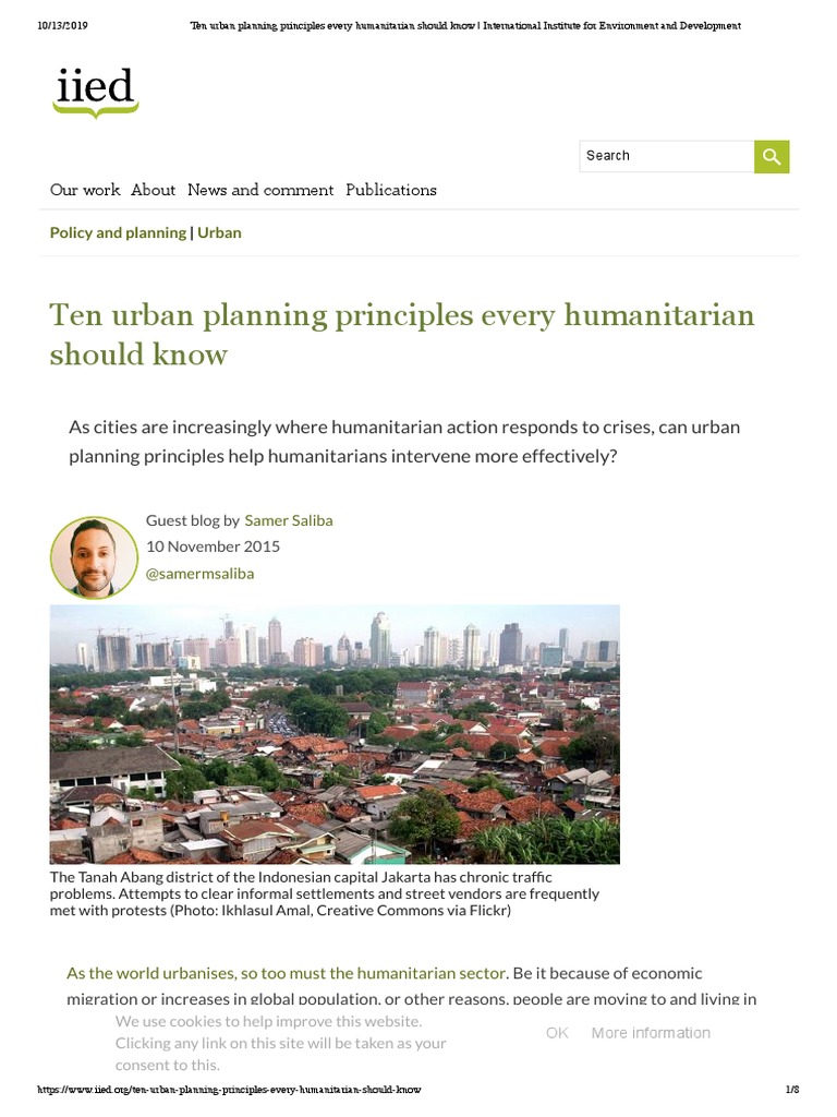 Urban Planning Principles for Humanitarians | PDF | Humanitarian Aid ...