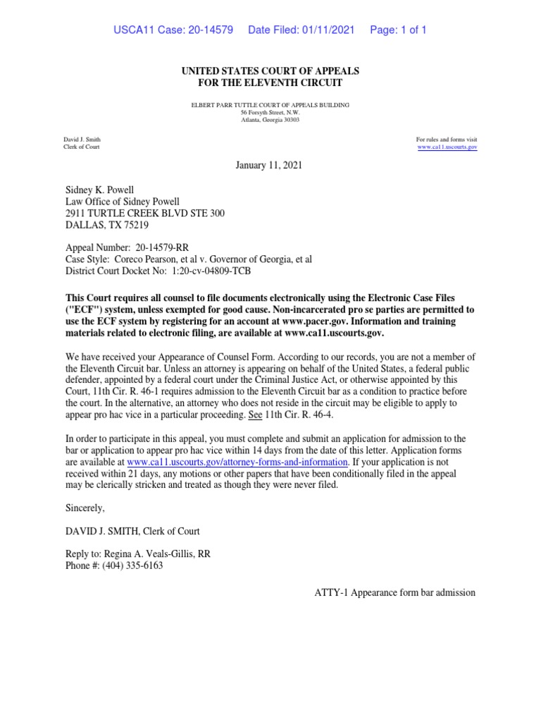 Eleventh Circuit Powell Letter | Download Free PDF | United States ...
