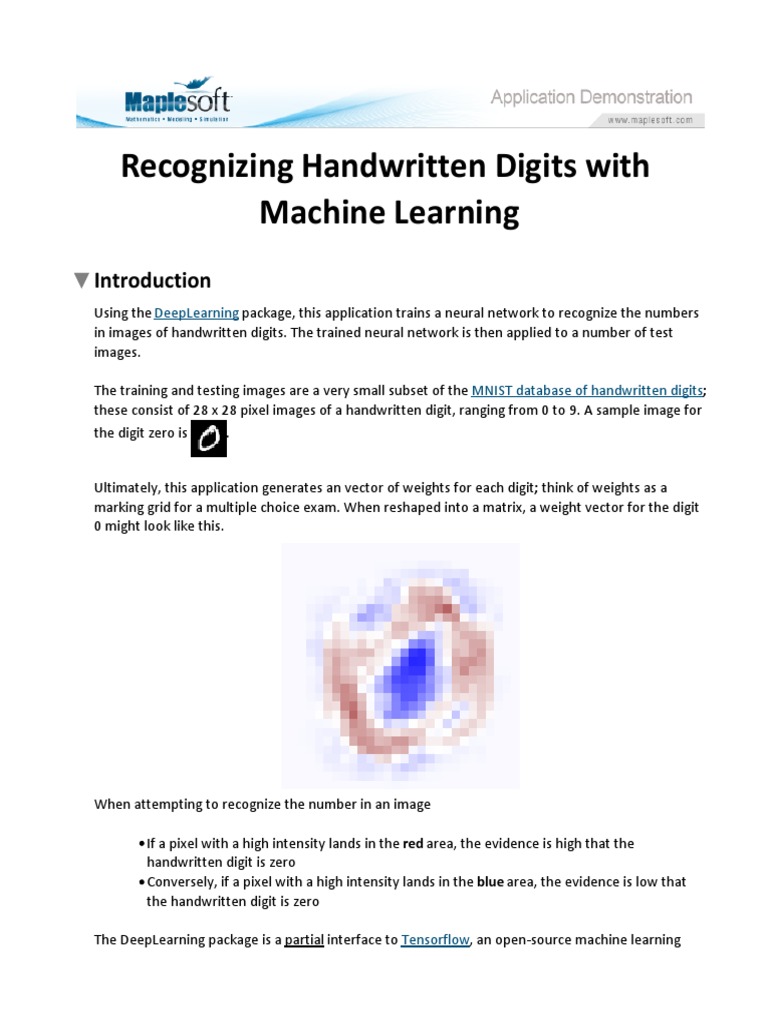 Handwritten Digit Recognition ML | PDF | Array Data Structure | Machine ...