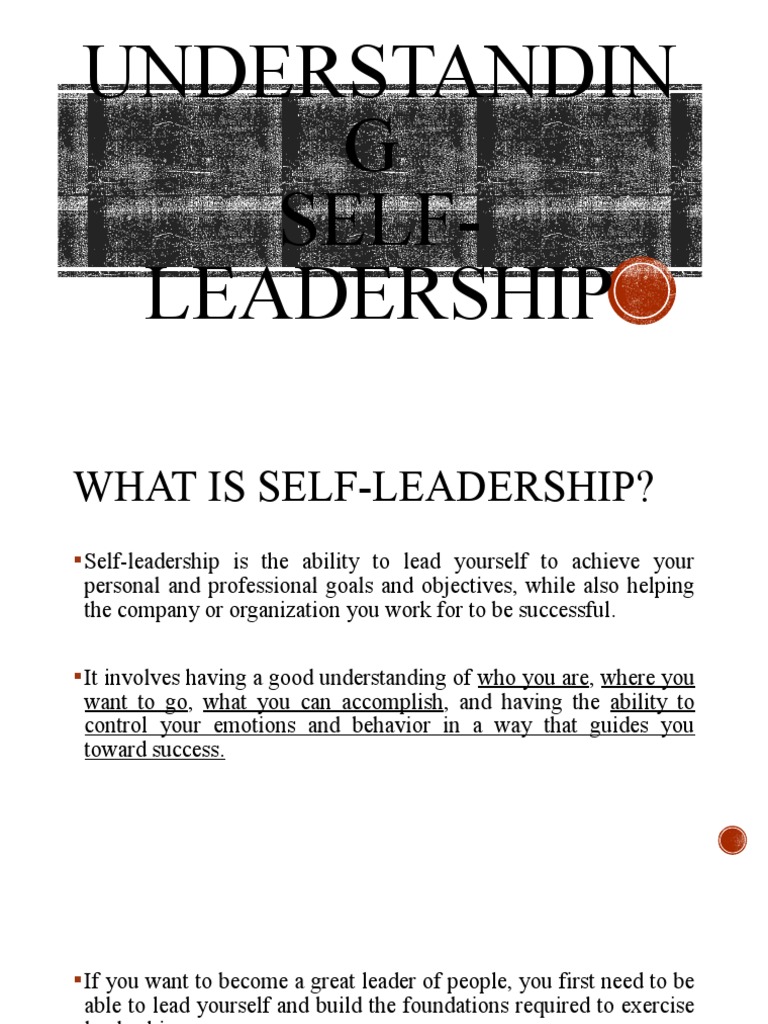 Understanding Self-Leadership | PDF