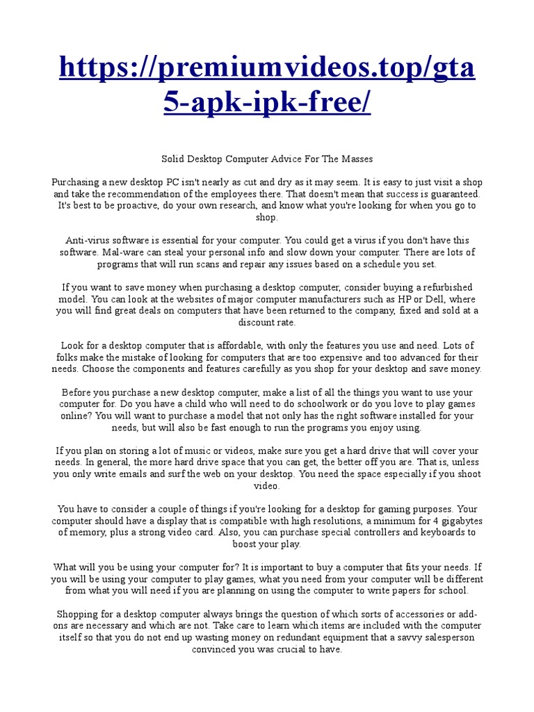 Gta V Free Download Android Ios 2021 | PDF