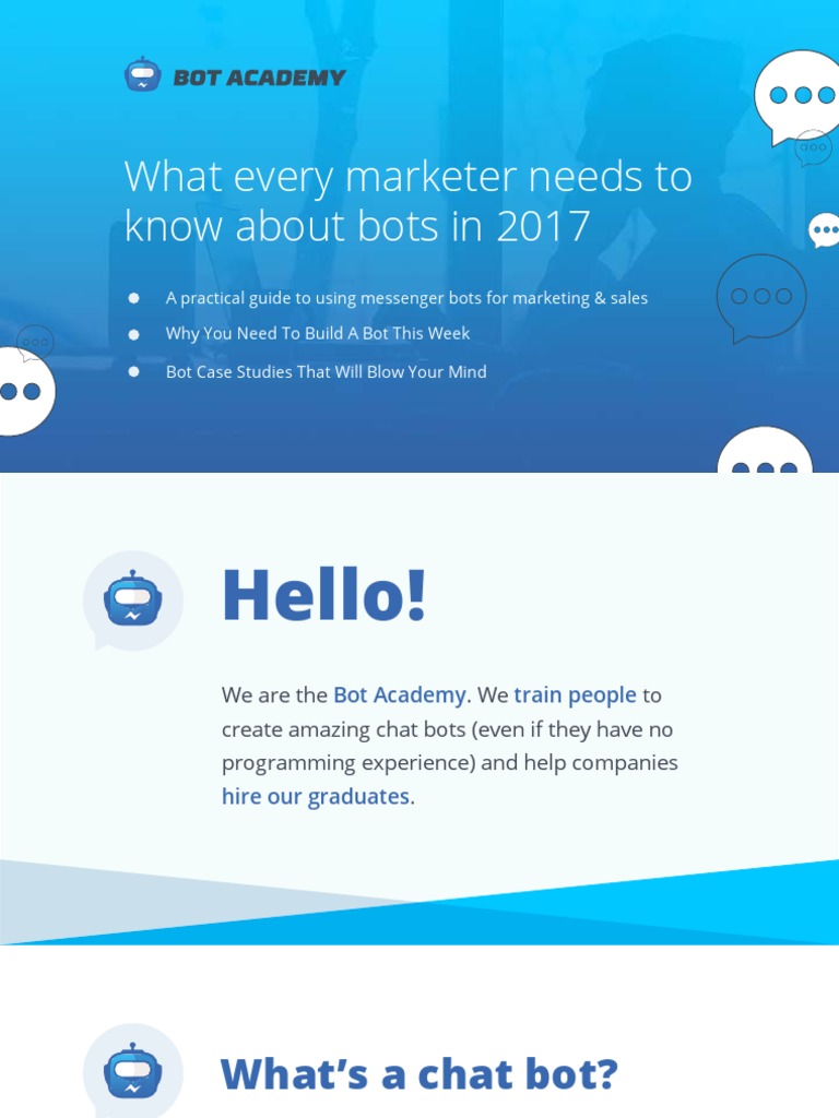 What Every Marketer Needs To Know About Chat Bots by PDF | PDF ...