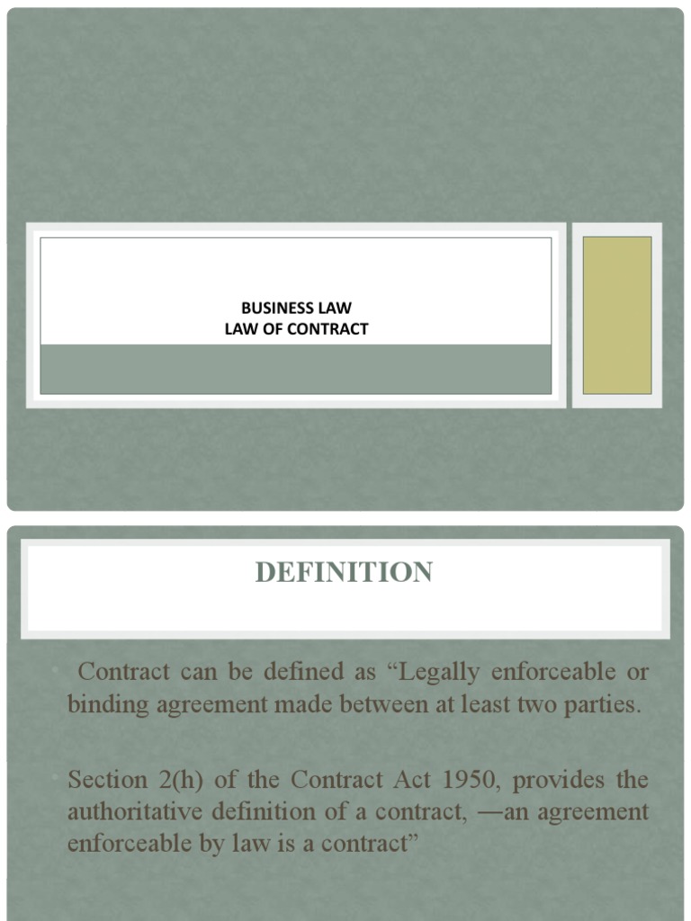 Law of Contract | PDF
