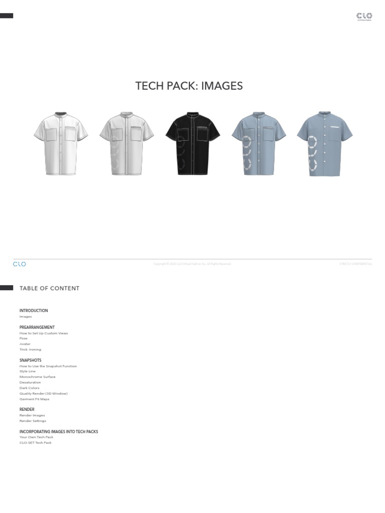 Guide - CLO - Tech Pack. Images | PDF | 3 D Computer Graphics ...