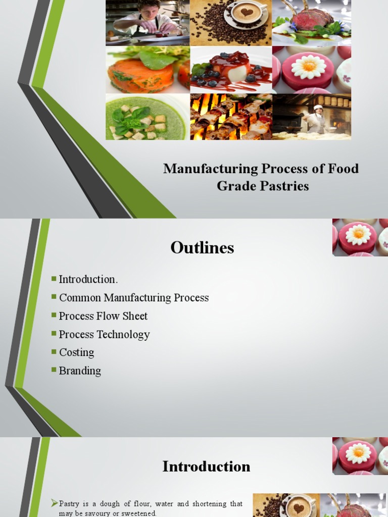 Manufacturing Process of Food Grade Pastries | PDF | Foods | Food And ...