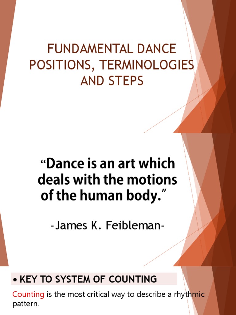 Fundamental Dance Positions, Terminologies and Steps | PDF | Rhythm | Foot