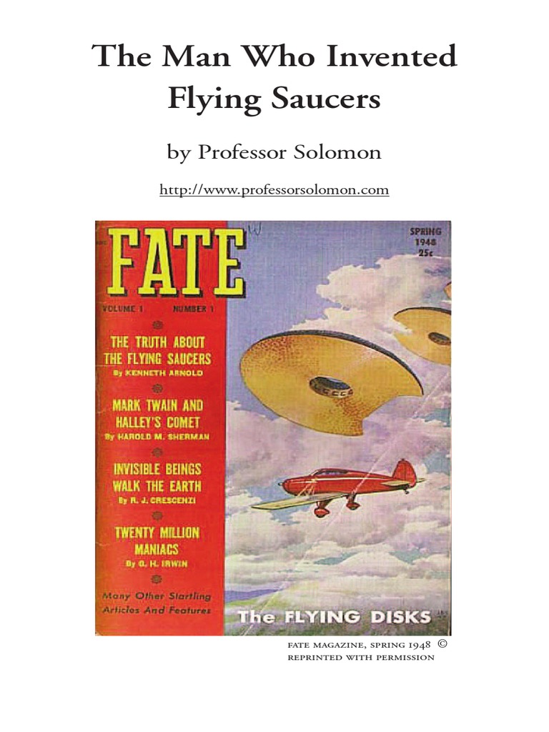The Man Who Invented Flying Saucers: by Professor Solomon | PDF ...