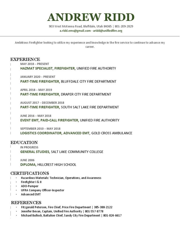 Ridd Resume 2021 Generic | PDF | Business