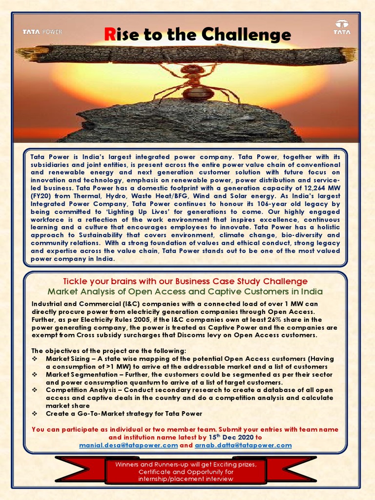 Tata Power Business Case Study Challenge | PDF | Renewable Energy ...