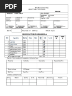 Master Formulation Record Template | PDF | Pharmacy