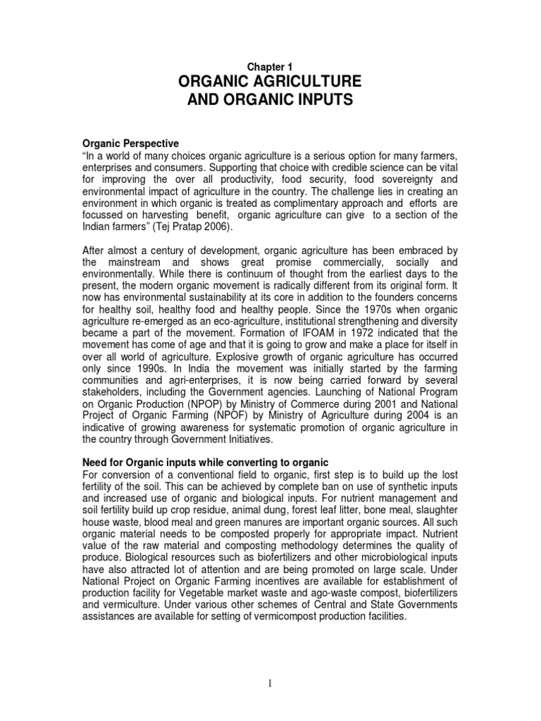 Organic Farming | PDF | Organic Farming | Growth Medium
