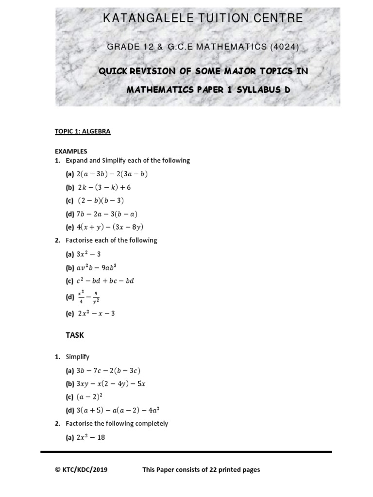 Mathematics Revision Topic by Topic | PDF | Acceleration | Line (Geometry)