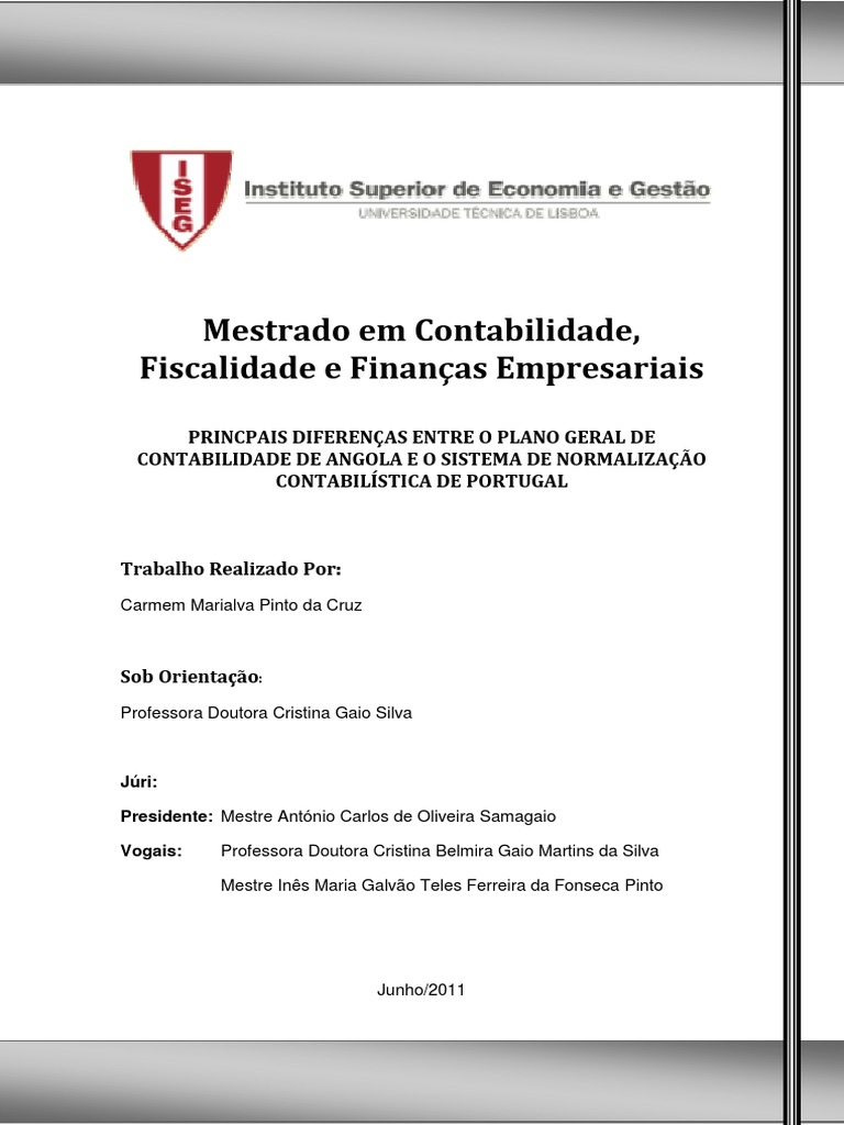 Diferenças Angola SNC | PDF | Contabilidade | Angola