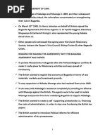 1900 Buganda Agreement | PDF | Uganda | Citizenship