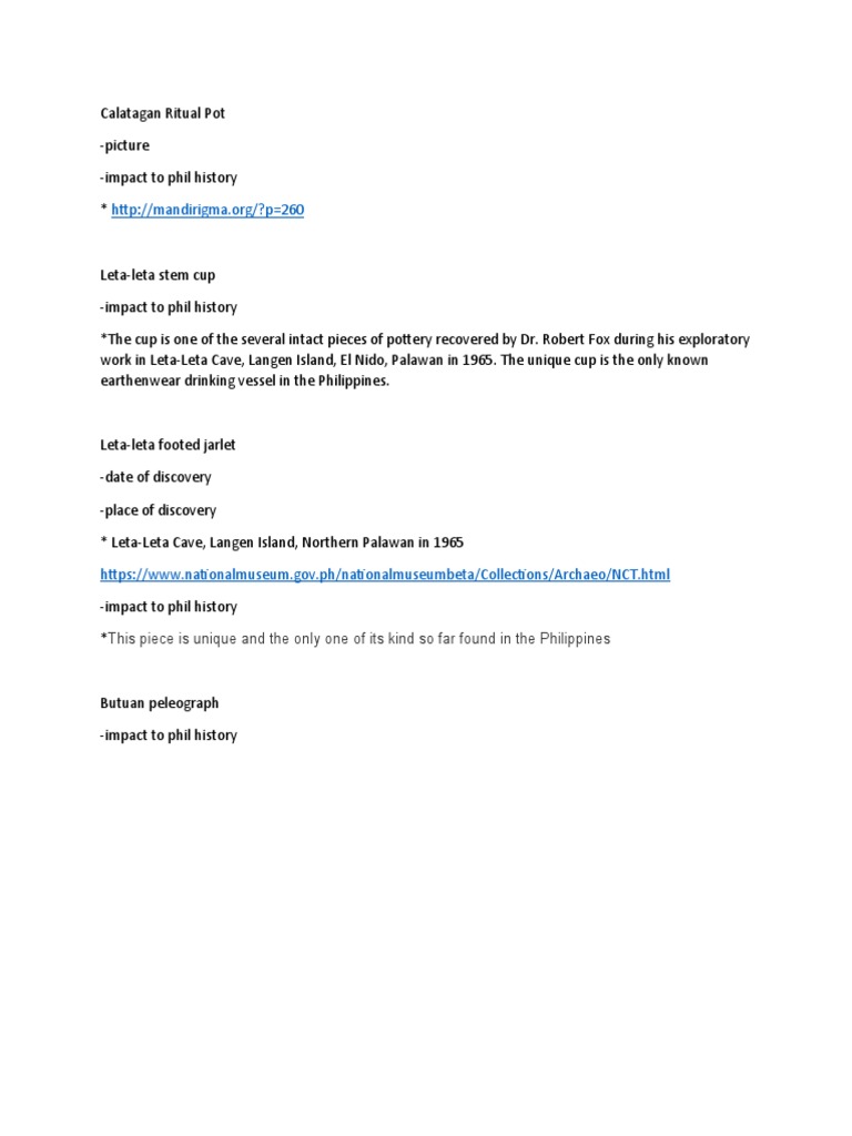 Calatagan Ritual Pot | PDF