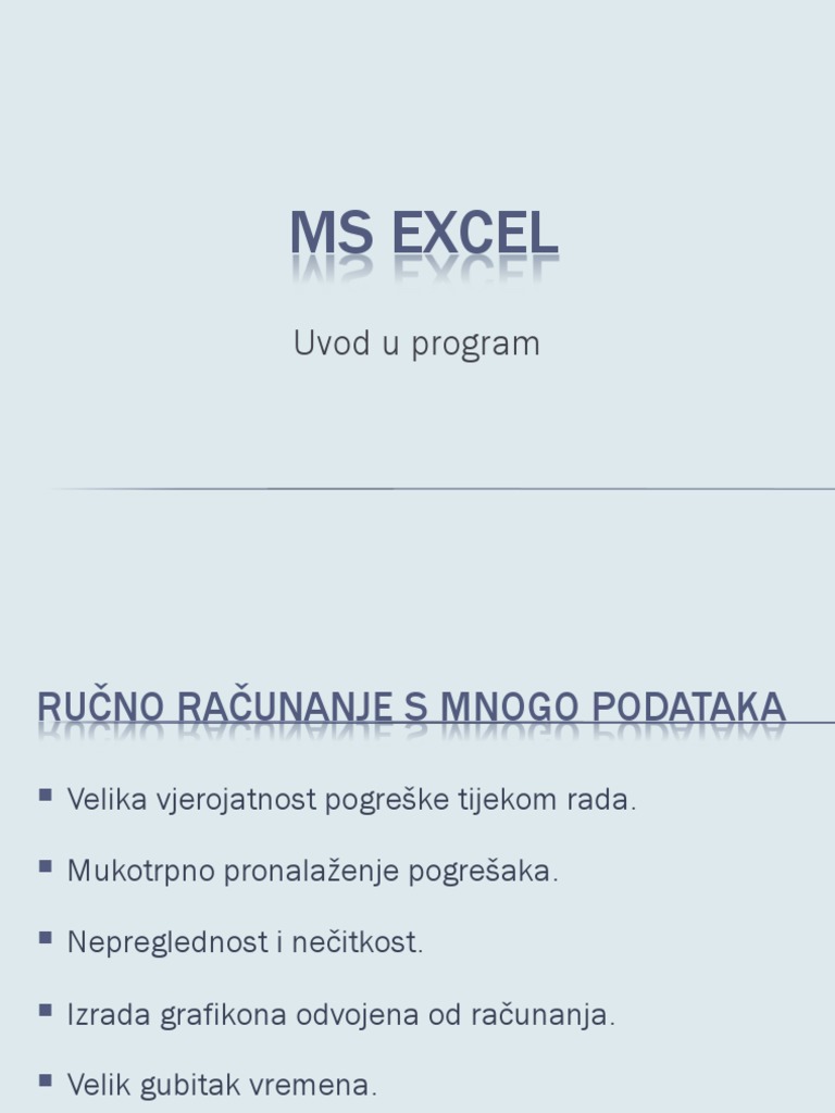 Excel - Uvod | PDF