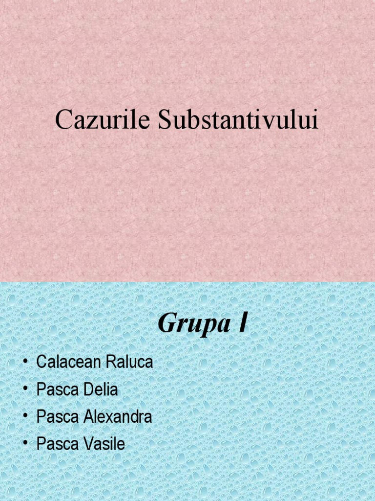 Cazurile Substantivului | PDF