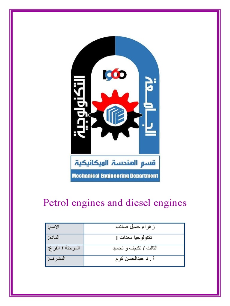 Petrol Engines-Diesel Engines | PDF | Diesel Engine | Internal ...
