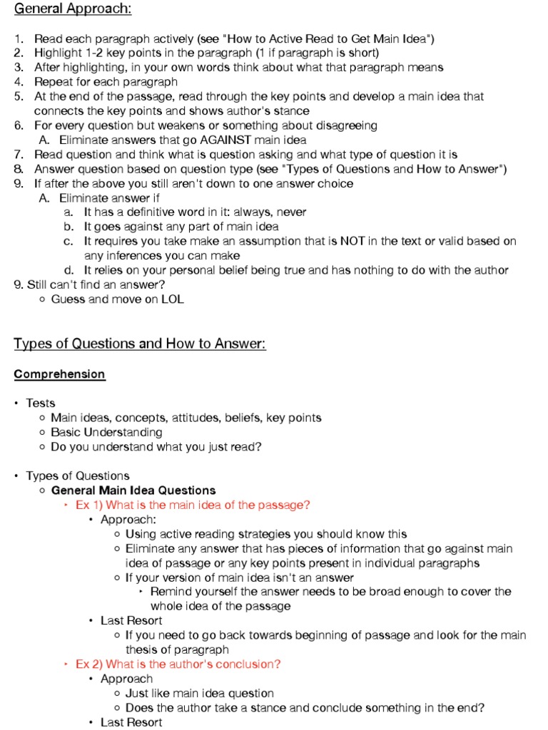 CARS Strategy Guide | PDF | Argument | Idea