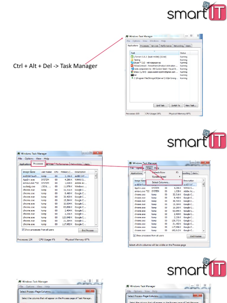 CTRL + Alt + Del - Task Manager | PDF | Computers