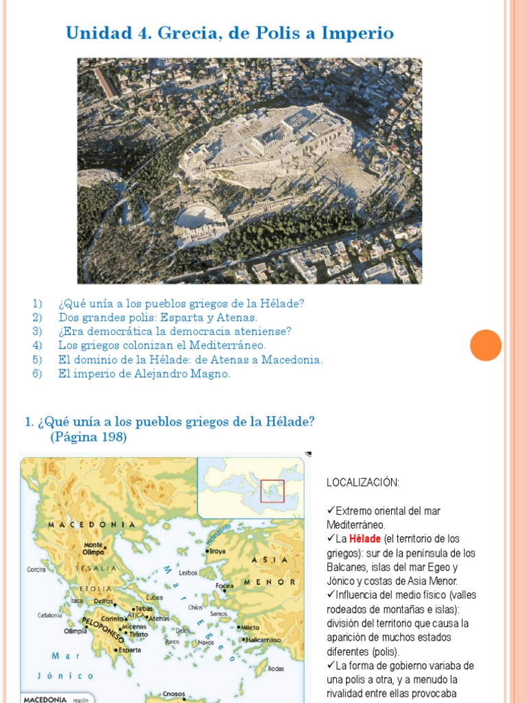 ¿Qué Unía A Los Pueblos Griegos de La Hélade | PDF | Antigua Grecia ...