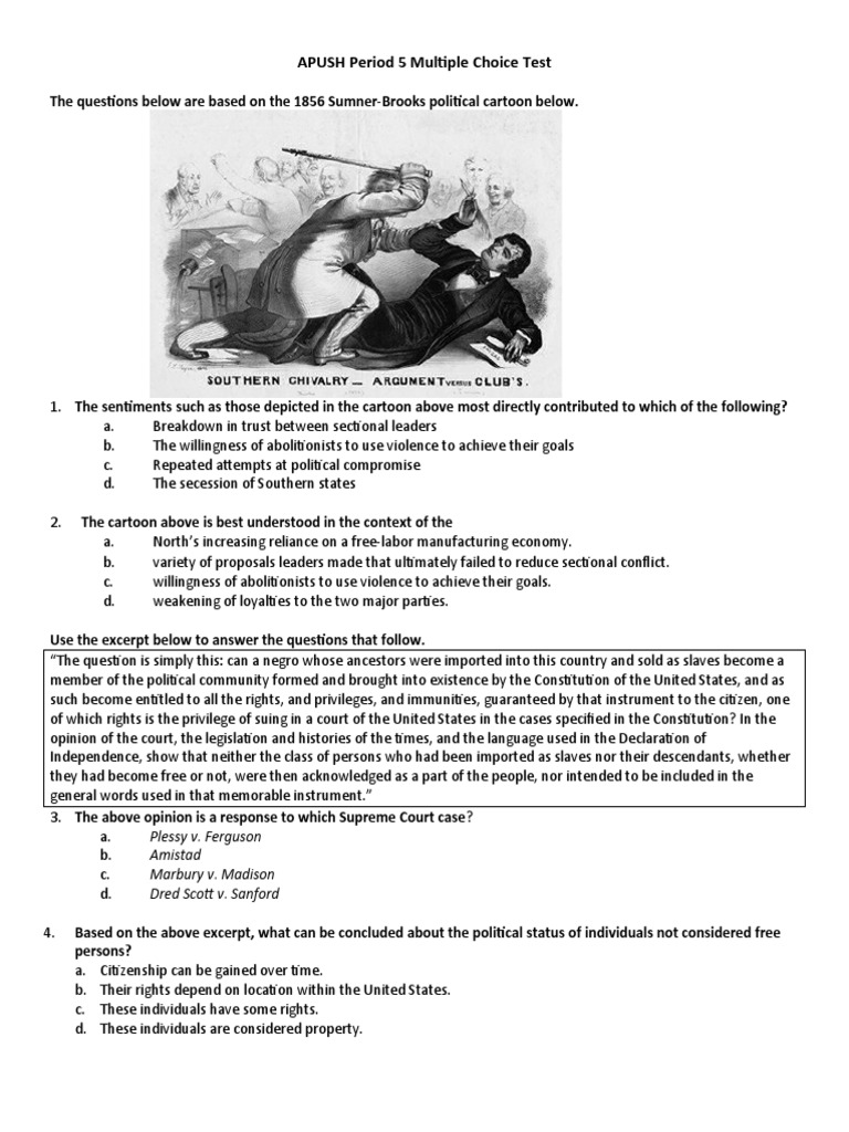 APUSH Period 5 Multiple Choice Test | PDF | Fifteenth Amendment To The ...