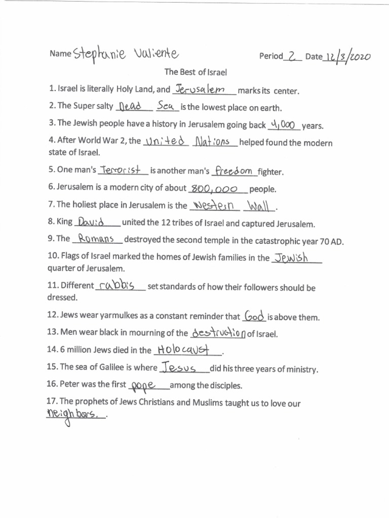 Rick Steves The Best of Israel Questions PDF | PDF