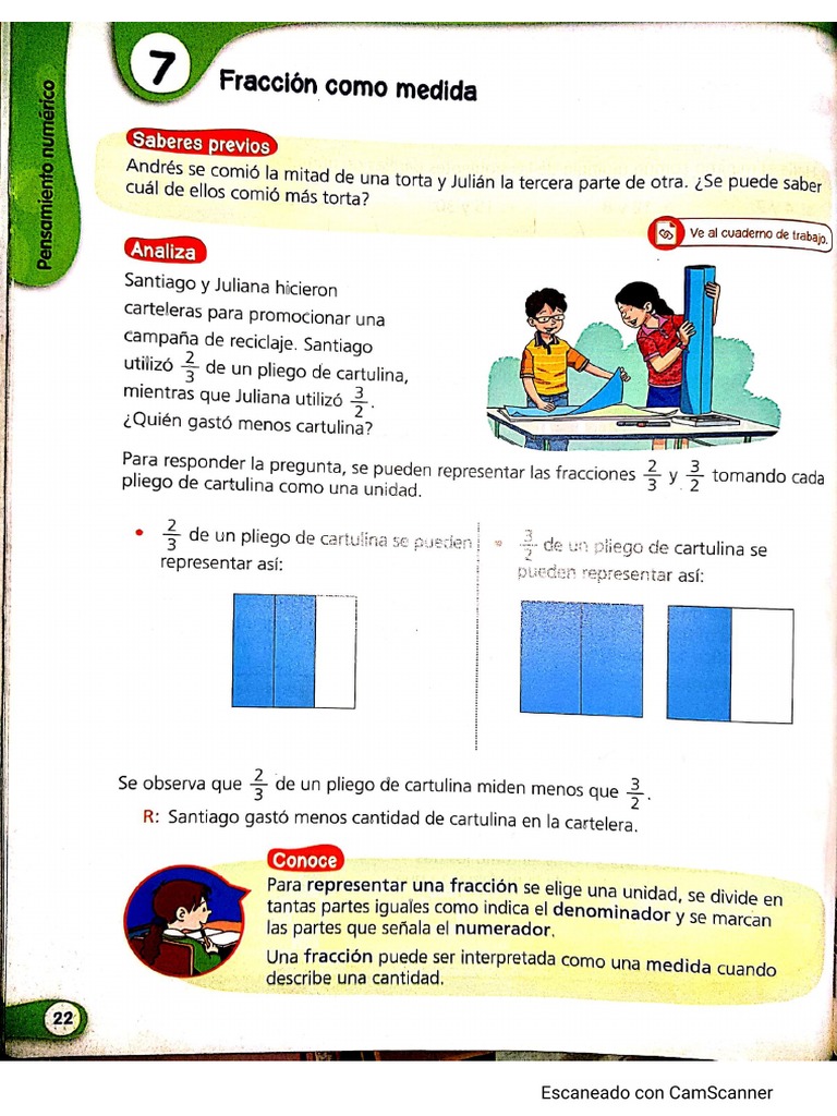 Matematicas - Fracción Como Medida | PDF