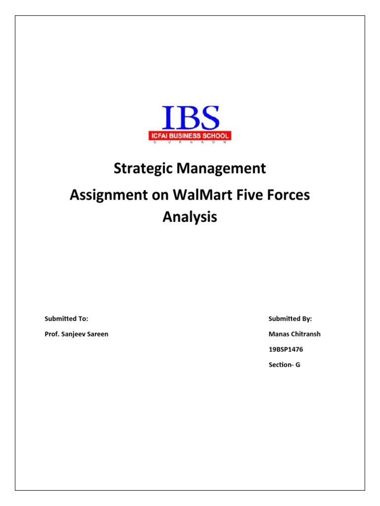 Assignment On Porters Five Forces Analysis | PDF | Supply Chain | Retail