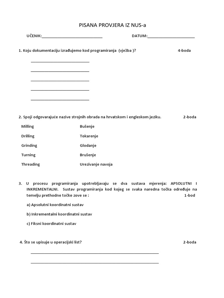 Pisana Provjera-2 | PDF